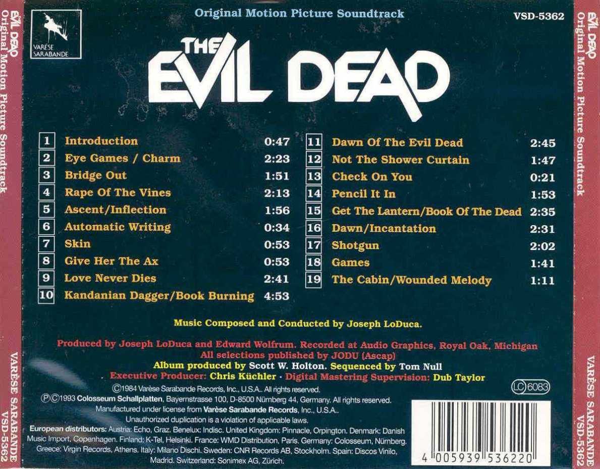 The Evil Dead : Back | CD Covers | Cover Century | Over 1.000.000 Album ...